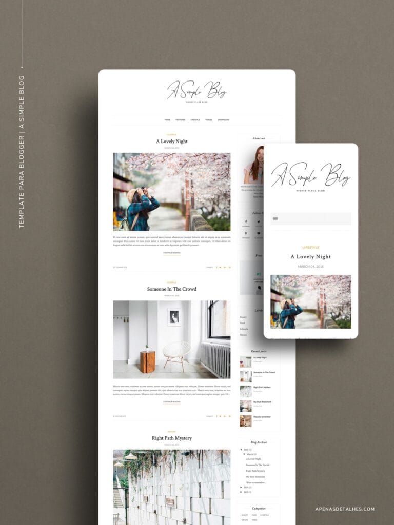 Layouts para Blogger | Templates gratuitos e responsivos - Apenas Detalhes