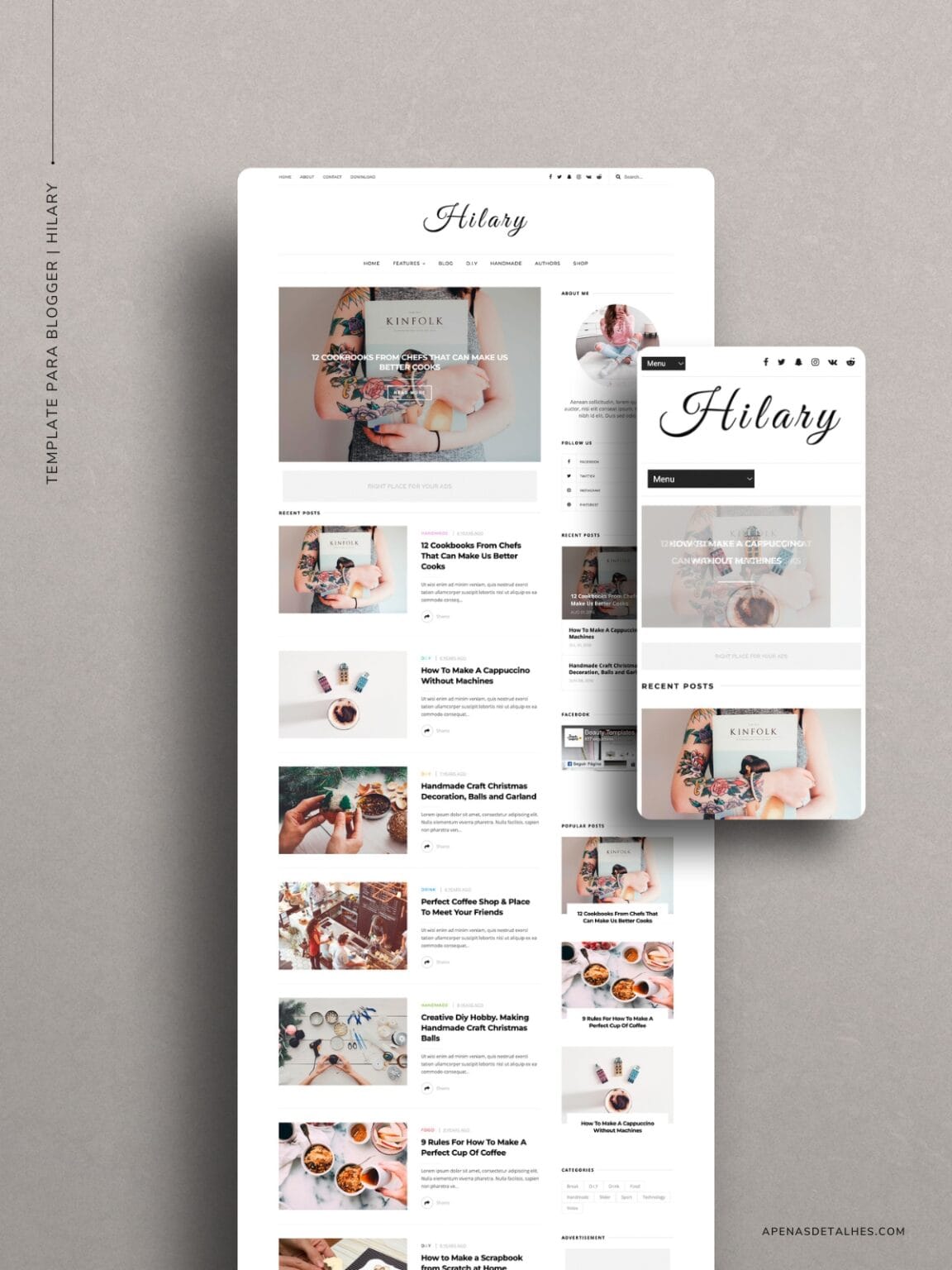 Layouts para Blogger | Templates gratuitos e responsivos - Apenas Detalhes