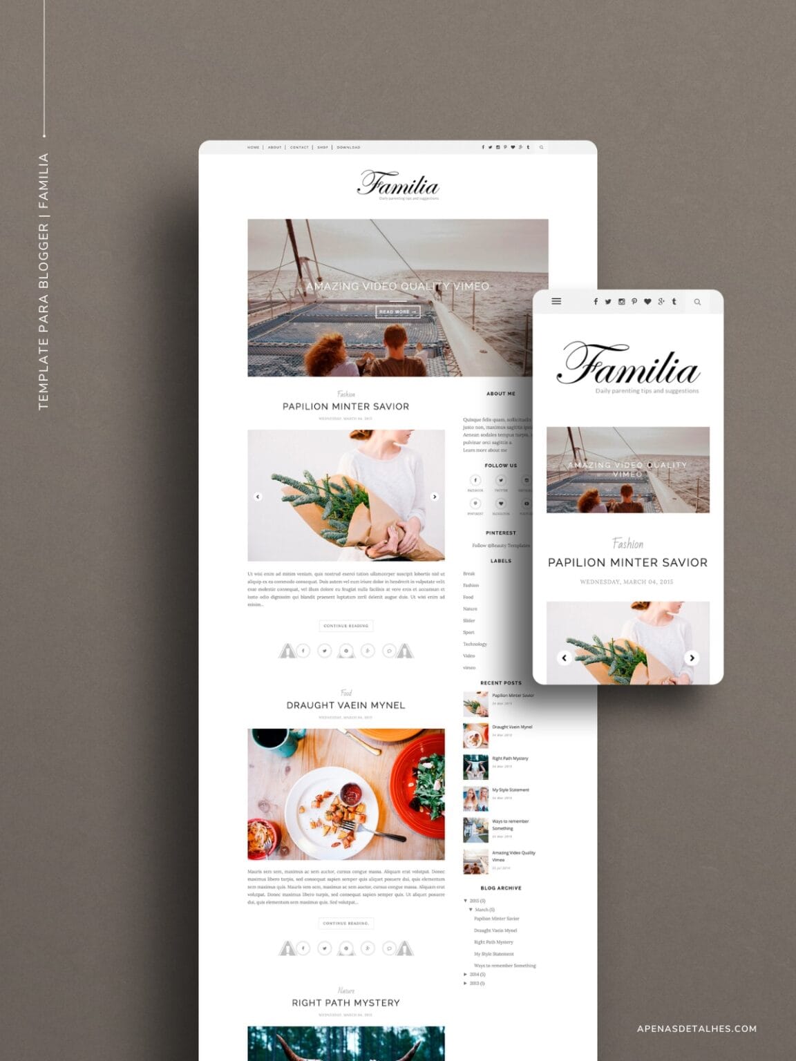 Layouts para Blogger | Templates gratuitos e responsivos - Apenas Detalhes